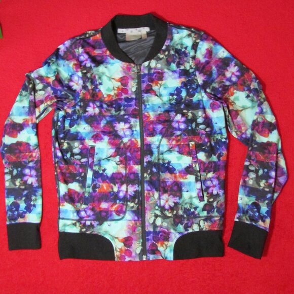 Athleta | Jackets & Coats | Athleta Floral Fade Bombastic Jacket ...